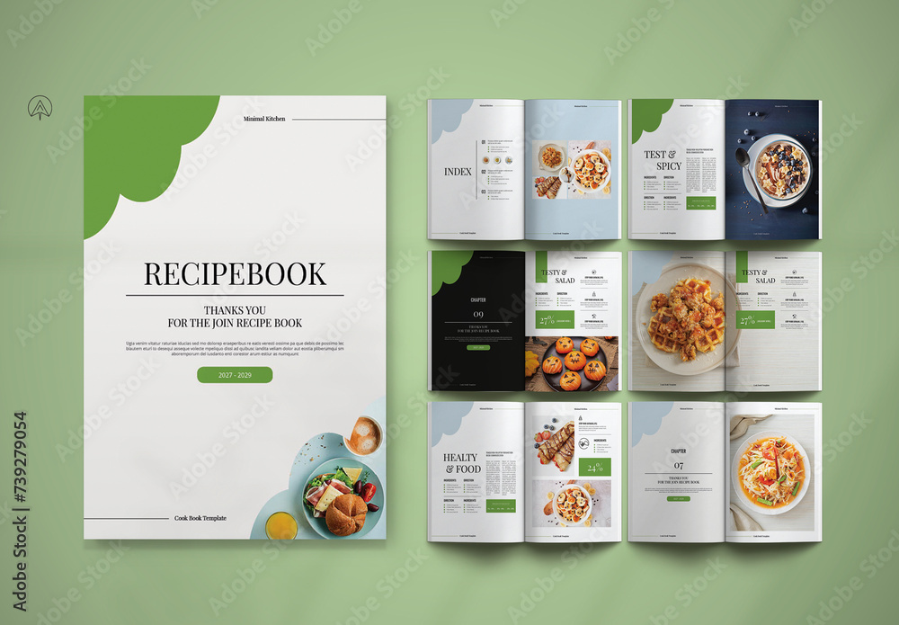 Recipe Book Brochure Template Stock Template | Adobe Stock