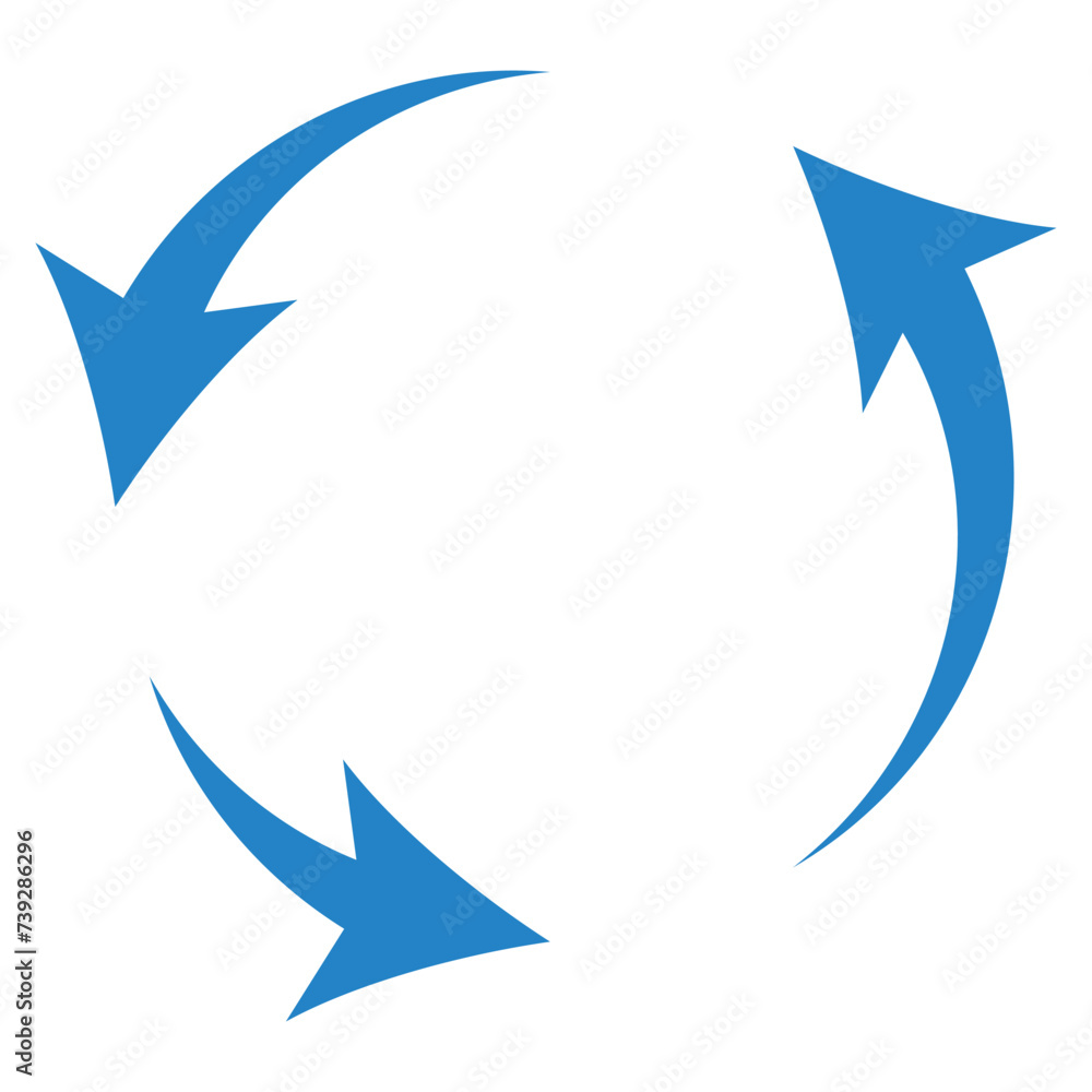 4 arrow pictogram refresh reload rotation loop sign set. Volume 02. Simple black icon on white ...