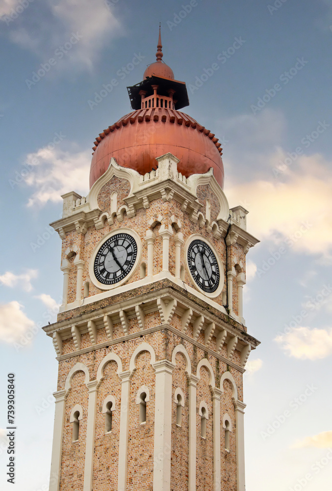 The clock tower of Sultan Abdul Samad Building, a late-19th century ...