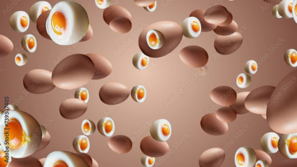 Healthy Egg Falling On Soft Gradient Background. Healthy Food Eating ...