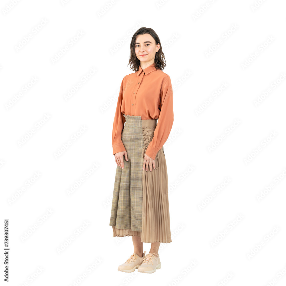 Full body photo of a smiling white woman. Full body photo PNG with ...
