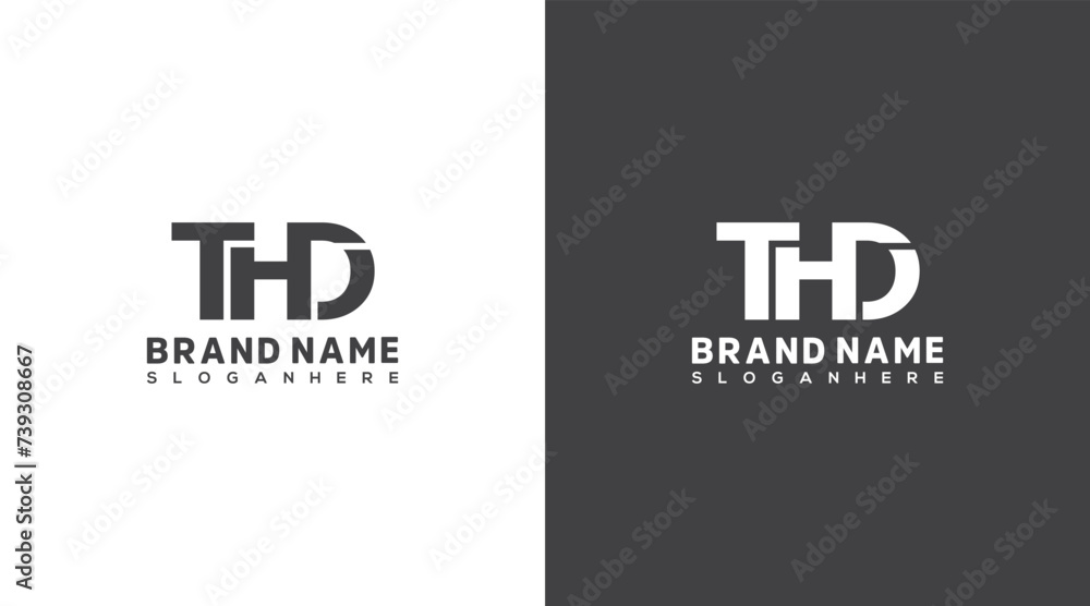 THD Letter Logo Design, HDT icon Brand identity Design Monogram Logo ...