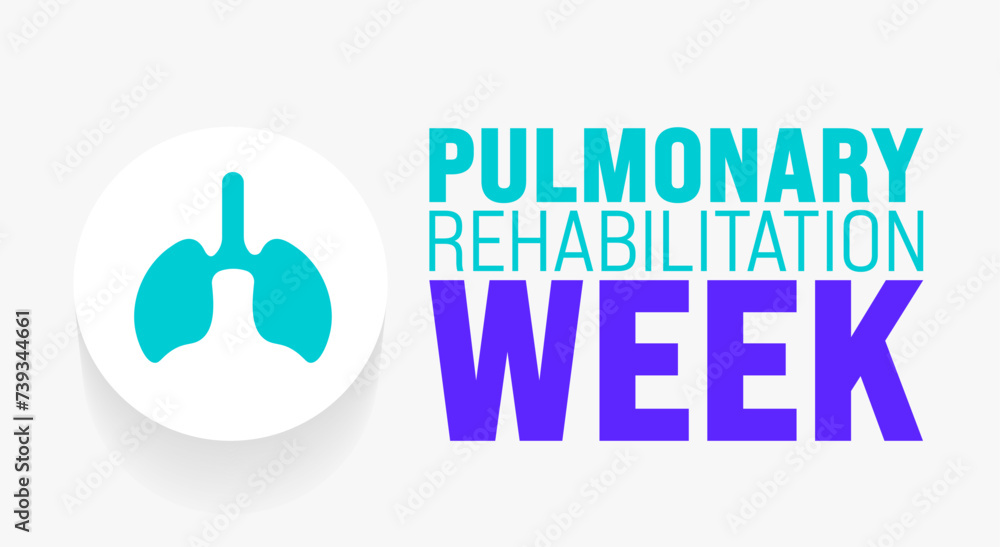 March is Pulmonary Rehabilitation Week background template. Holiday ...