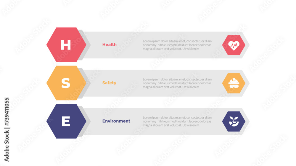 HSE health safety environments infographics template diagram with ...