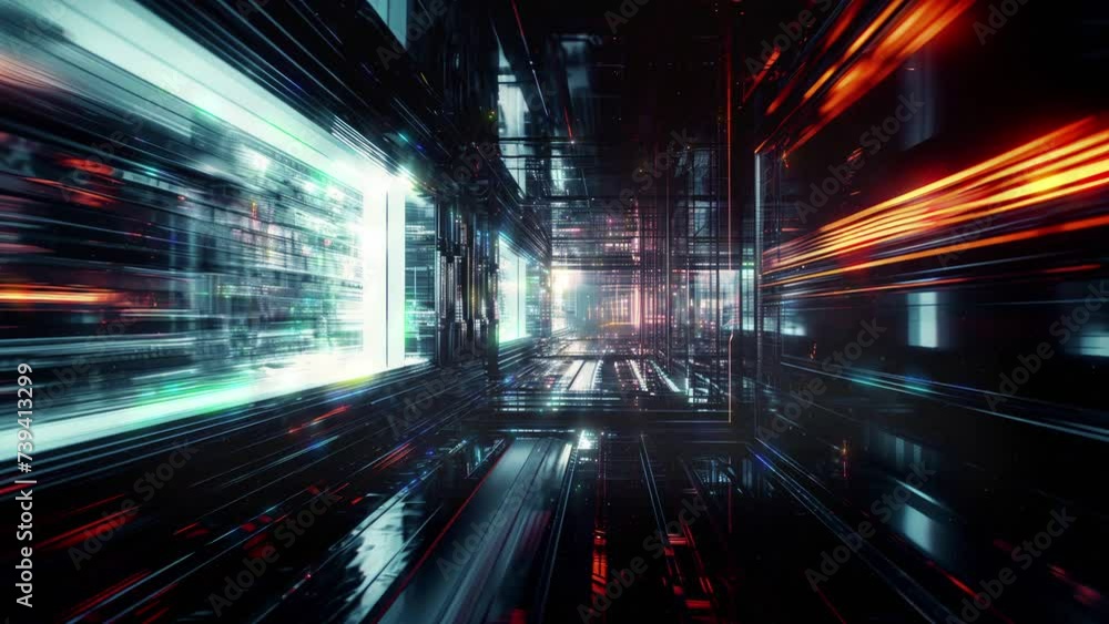 Vidéo Stock outside of control room, Seamless loop animation render ...