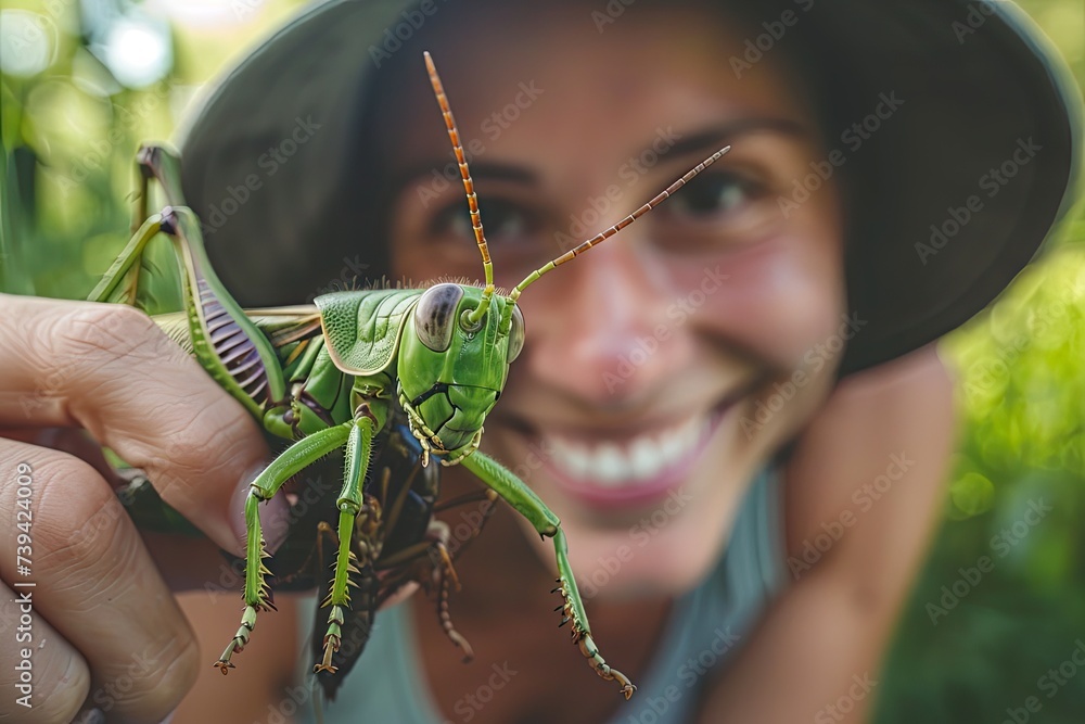 Eating Edible Insects Closeup, Eating Bugs, Eating Insect Snacks ...