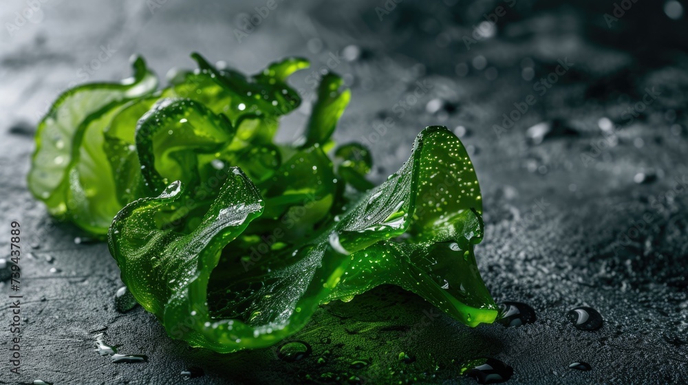 Food with sea veggies. Concept of healthy plant-based edible seaweed ...