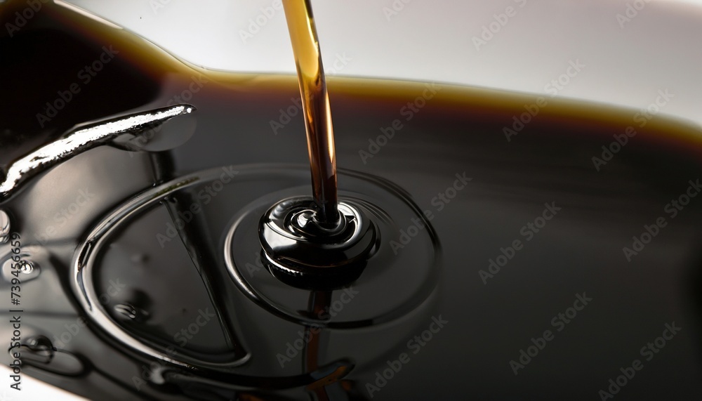 Oil stain. Wave circles from a drop on a greasy liquid surface ...