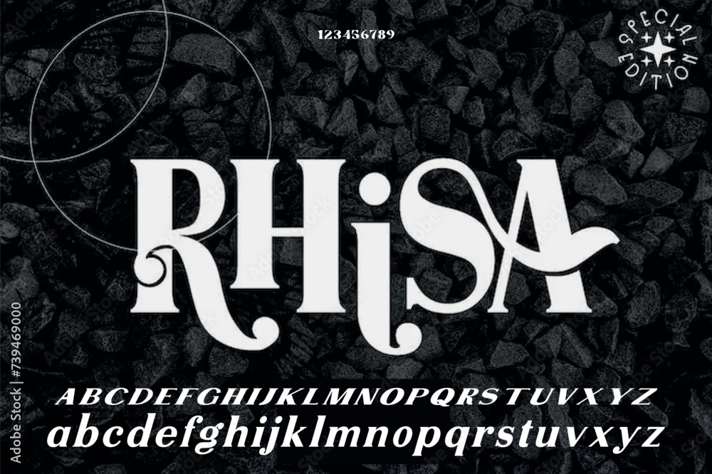 Sans serif font with bevel, minimalist type for modern futuristic logo ...