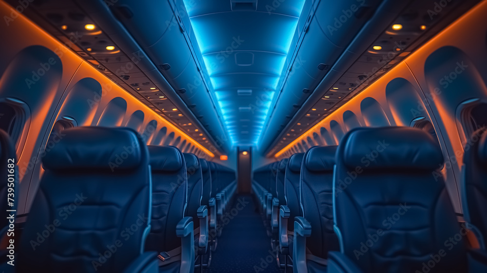 Aircraft interior design, cabin materials, seats, lights of the cabin ...