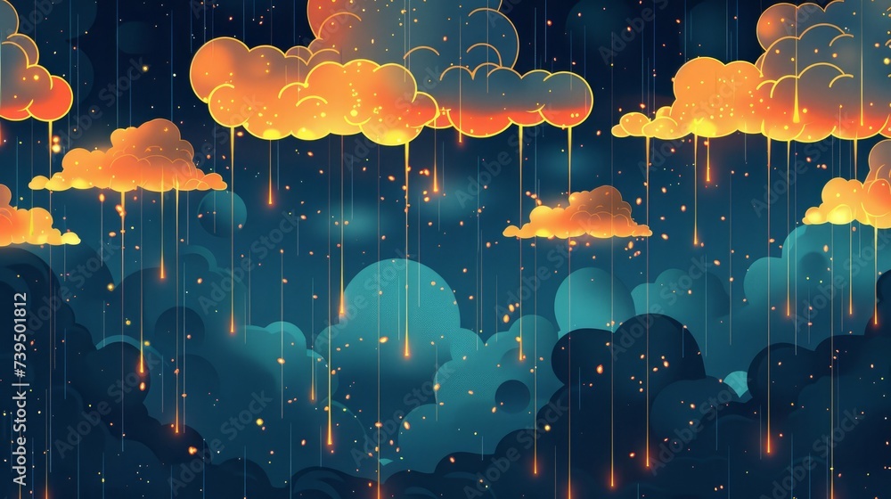 nature background depicting clouds and rain, symbolizing the tranquil ...