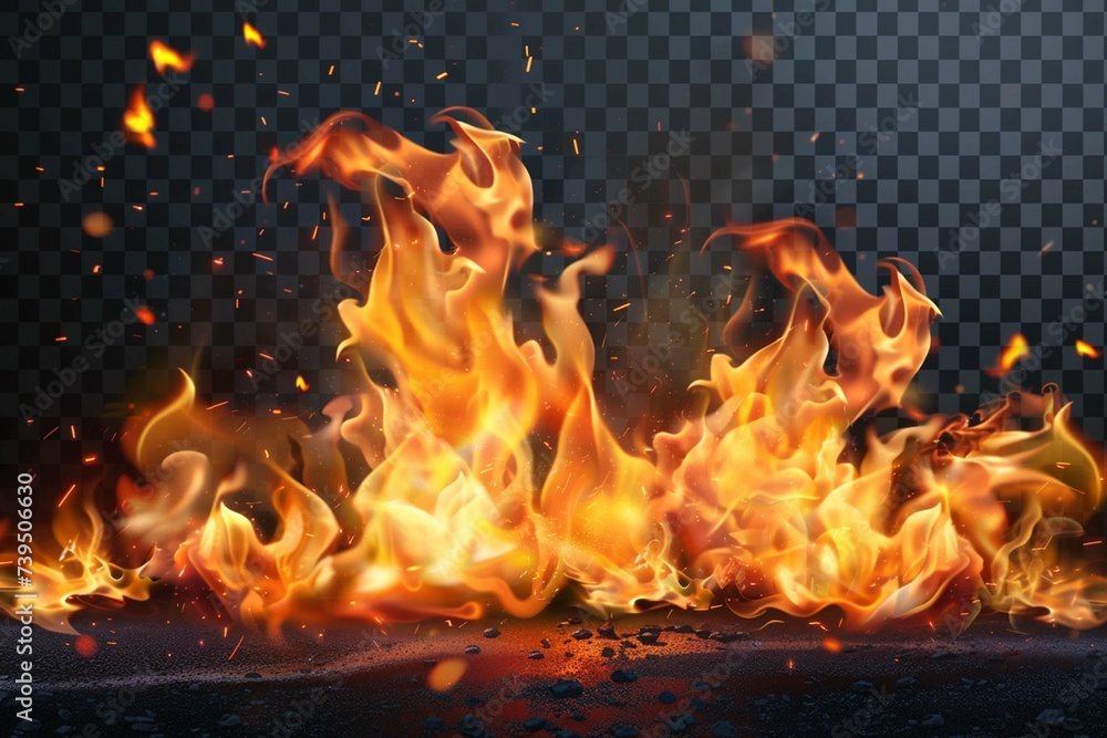 Realistic fire flame effect transparent background. Fire flame png ...