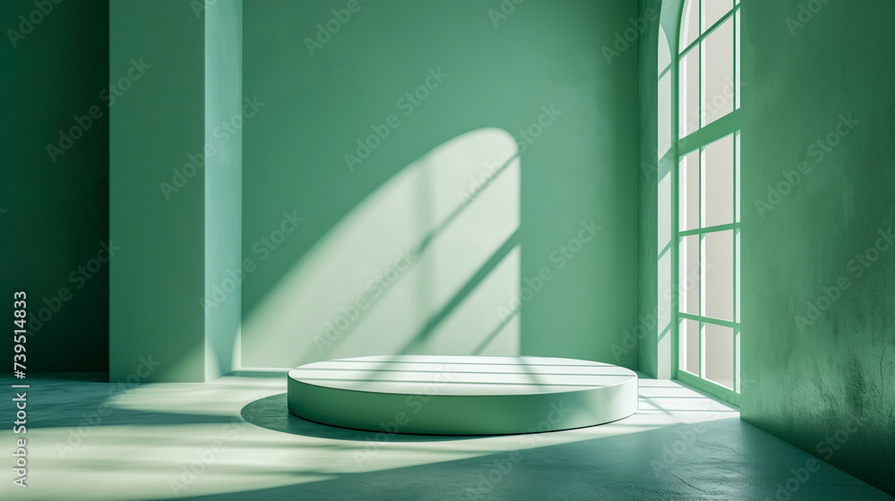 3d product display light green minimal scene with podium platform ... 3d product display light green minimal scene with podium platform ...