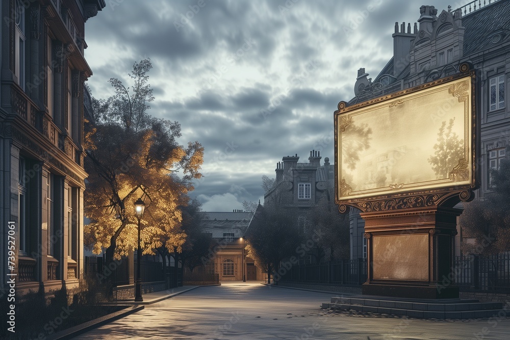 Classic Billboard Advertisement in Historic City District for Timeless ...