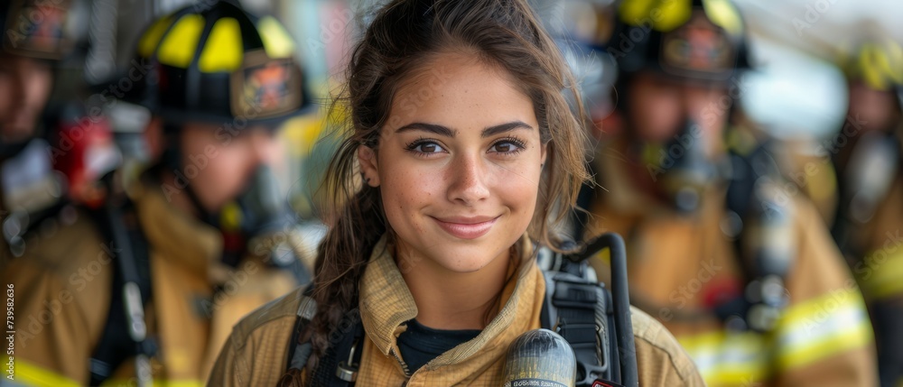 Latina firefighter, who lost her leg in the line of duty, stands ...