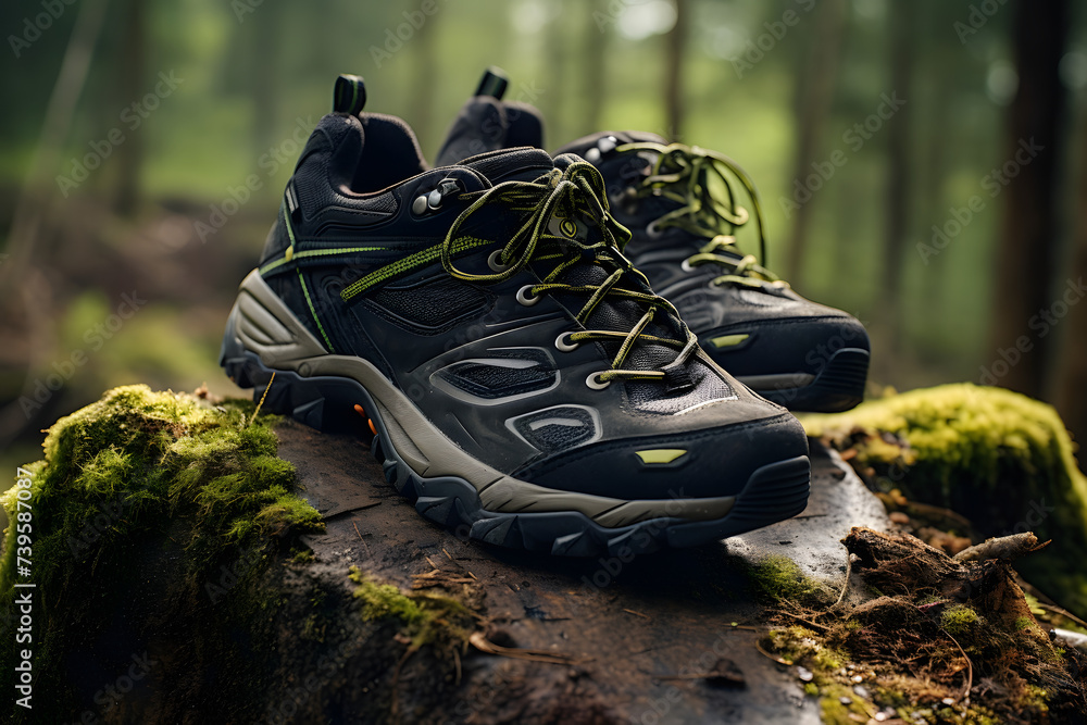 Trekking shoe, product photo of a trakking shoe, make sport, go on a ...