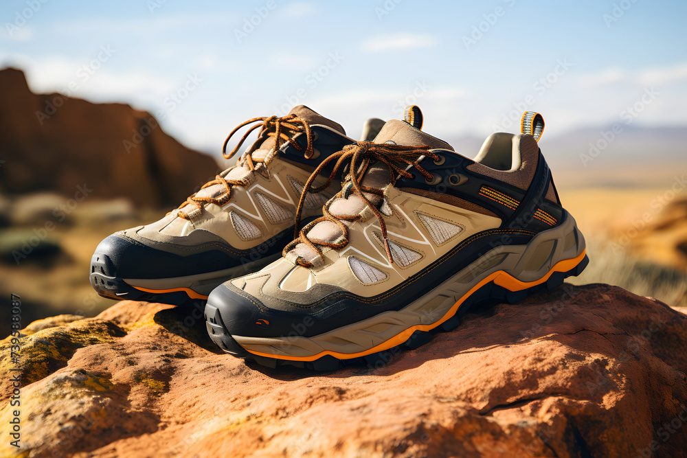 Trekking shoe, product photo of a trakking shoe, make sport, go on a ...
