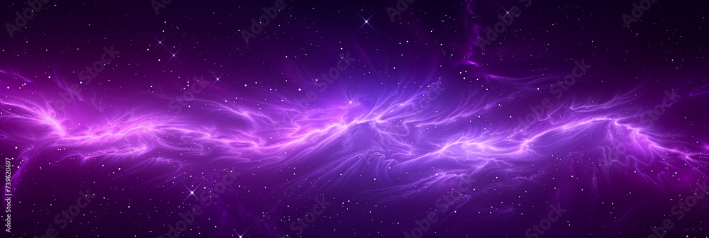 Abstract purple cosmic background with stars, constellations and ...