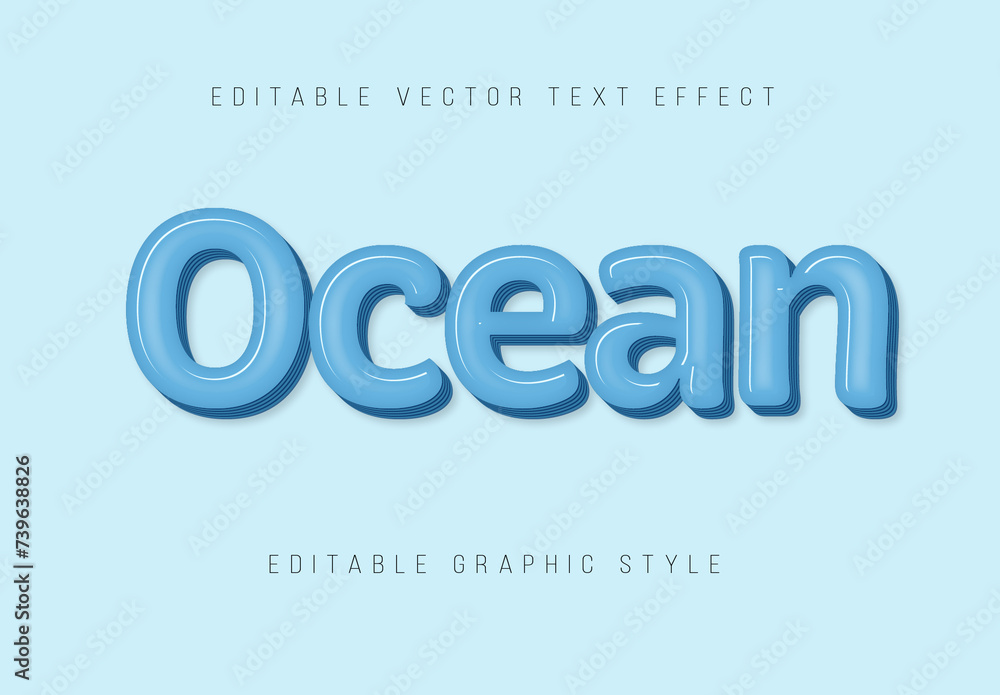 Ocean Editable Text Effect Stock Template | Adobe Stock