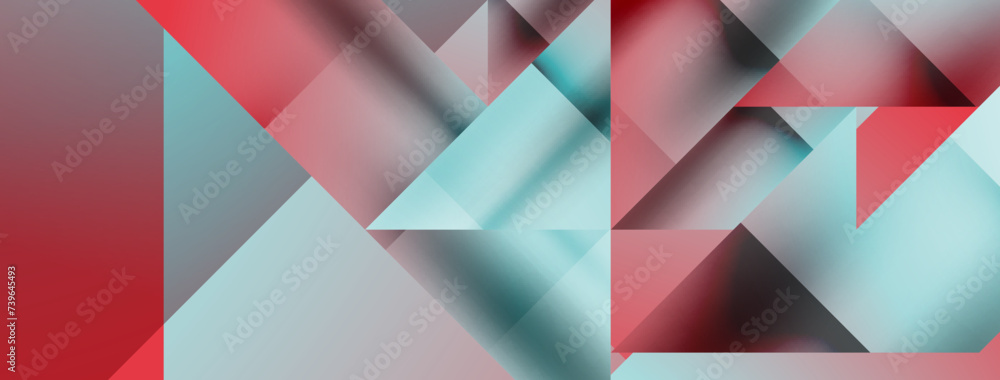 Captivating vector abstraction. Triangles interlock in mesmerizing ...