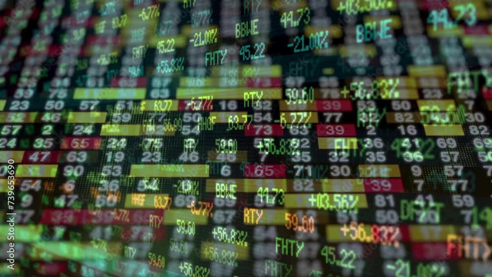 Vidéo Stock Stock market abstract finance background with motion graph ...