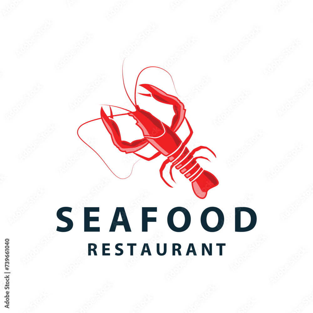Sea animal lobster logo design vector minimalist vintage retro simple ...