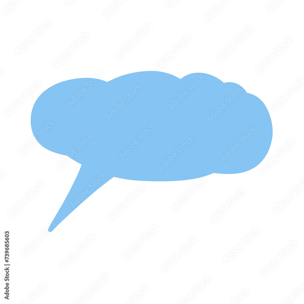 Doodle clouds chat bubble frame transparent on transparent background ...