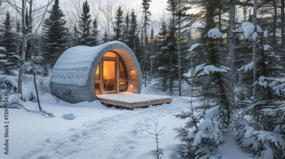 An ecofriendly offgrid dwelling inspired by traditional Inuit igloos ...