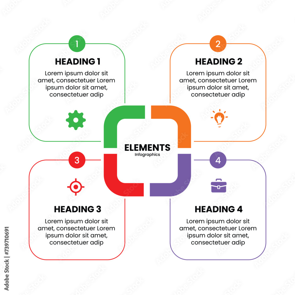 Vector illustration for strategic business planning. Comparison chart ...