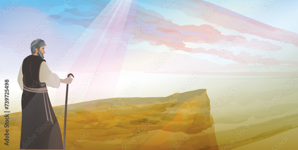 God speaks to Noah. Bible series. Illustration for Bible stories. Noah ...