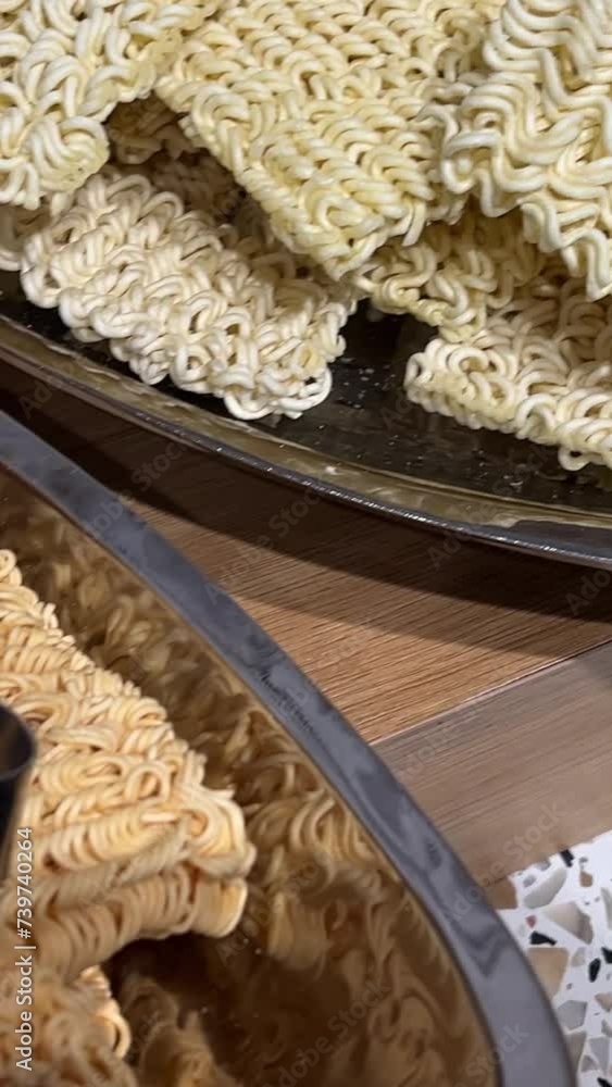 Instant noodles. Fast food, junk food, unhealthy food. Rolton. Doshirak ...