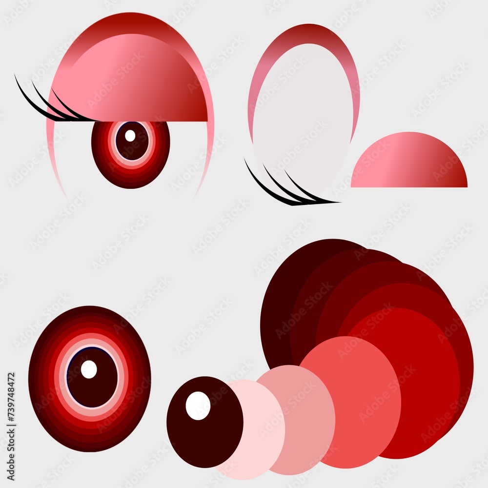Cartoon Eye: Easy making beautiful eyes step by step.Only shapes are ...