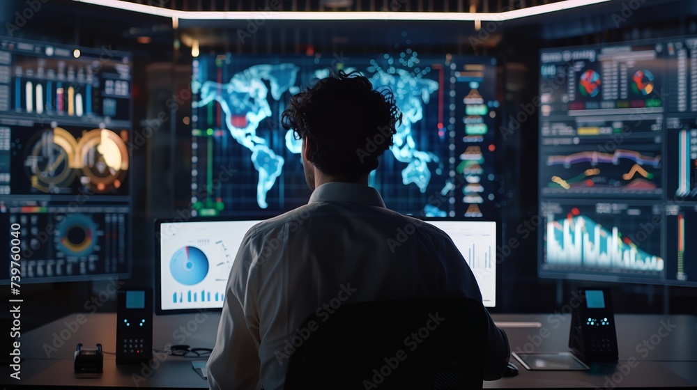 An illustration of business process automation concept, showcasing ...