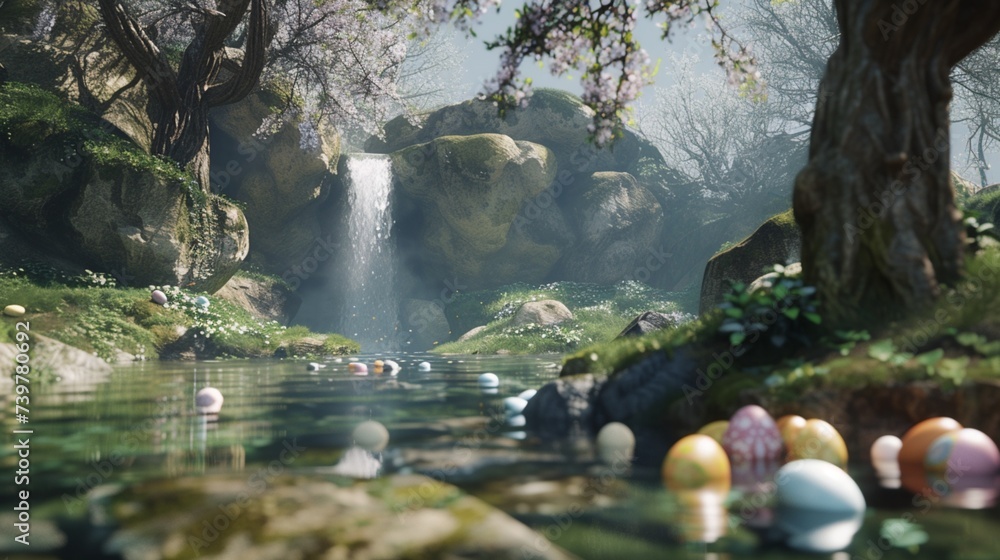 Beneath a canopy of ancient oak trees, a hidden grove reveals a ...