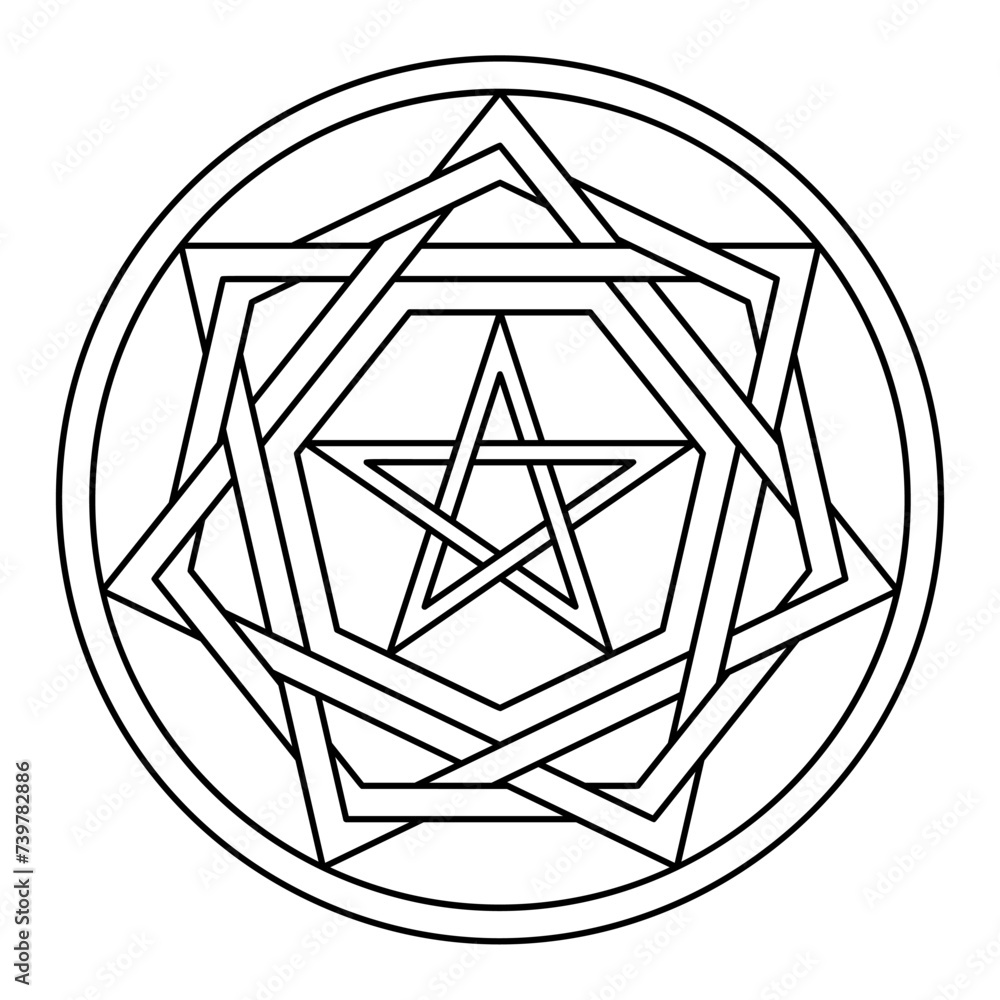 Sigillum Dei, Seal of God, or Seal of Truth. Basic geometric structure ...