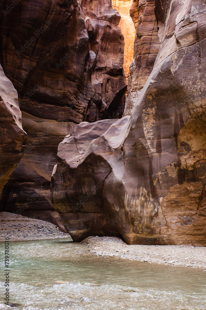 Jordan. Miracle of nature - Wadi el-Mujib gorge. Mesmerizing beauty of ...
