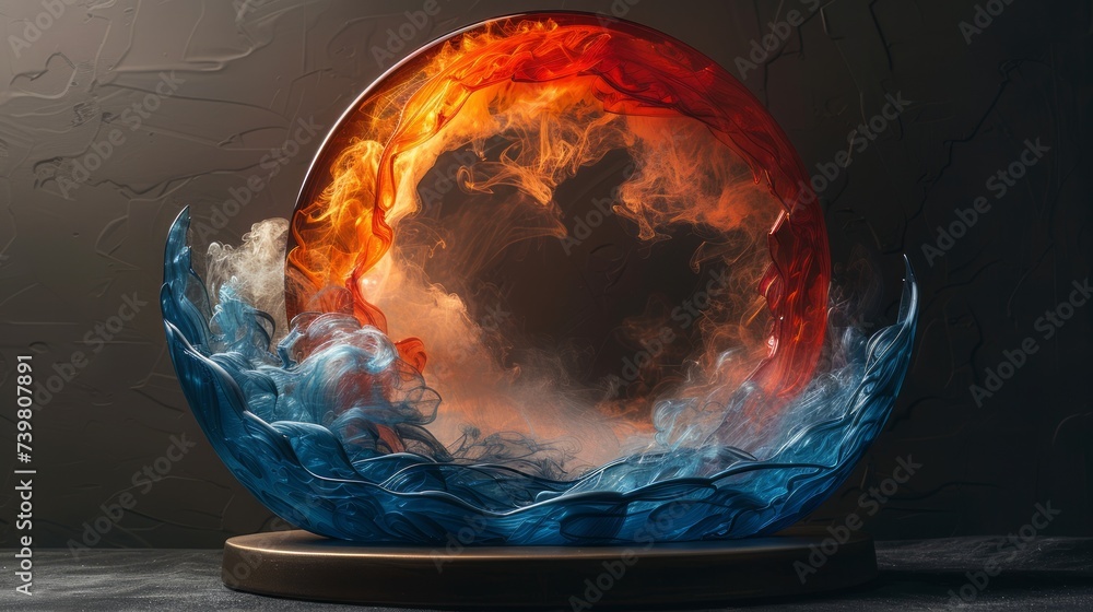 The mystical convergence of fire and water, the dance of the elements ...