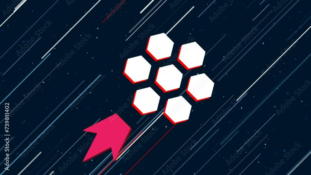 Hive symbol flies through the universe on a jet propulsion. The symbol ...