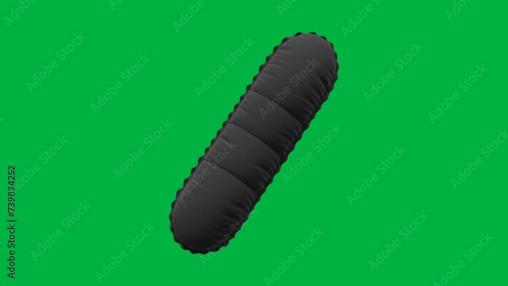 3D Balloon Slash Symbol/Sign 4K animation in Matte Black Texture Stock ...