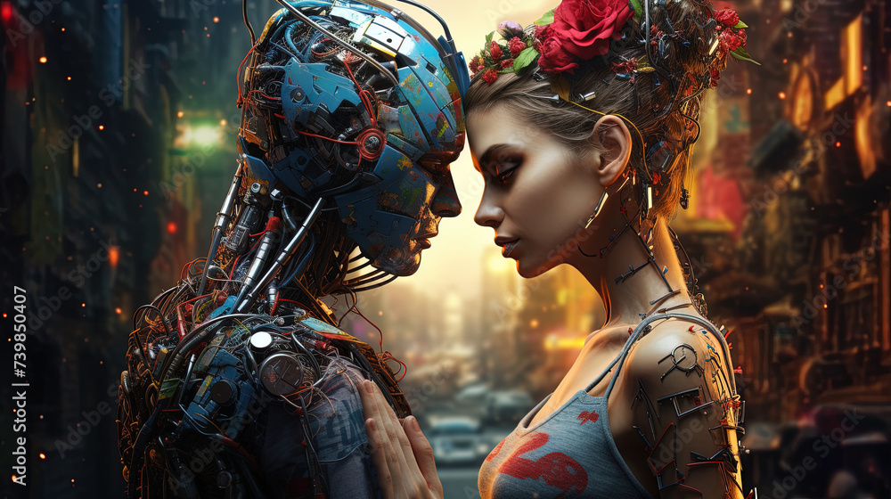 Unconventional love story with a robot and a woman. Embracing the ...