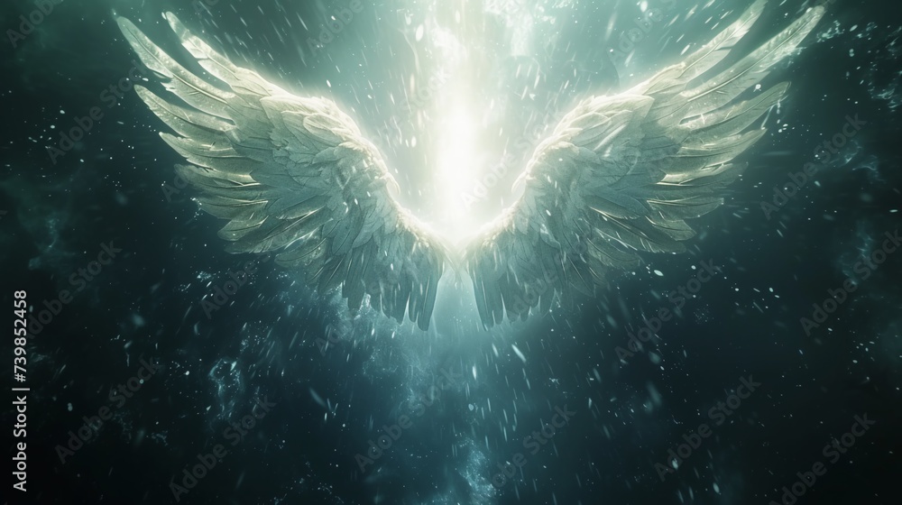 Divine Emissaries: Angel Wing Archangel Banner of Heavenly Grace Stock ...