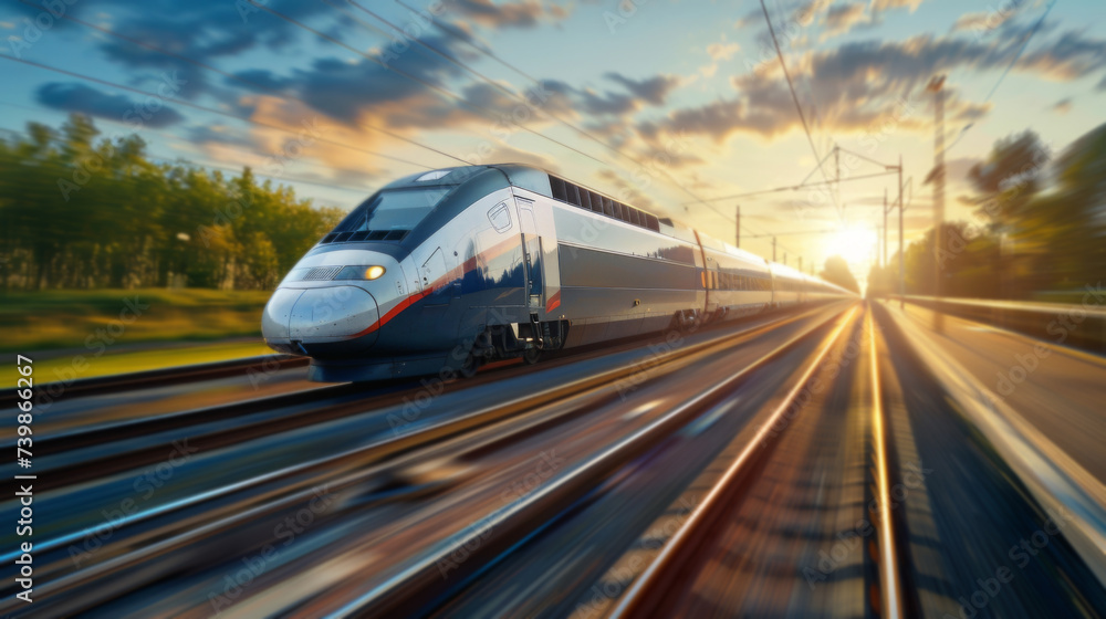 High-speed bullet train Сutting edge technology innovation enabled the ...