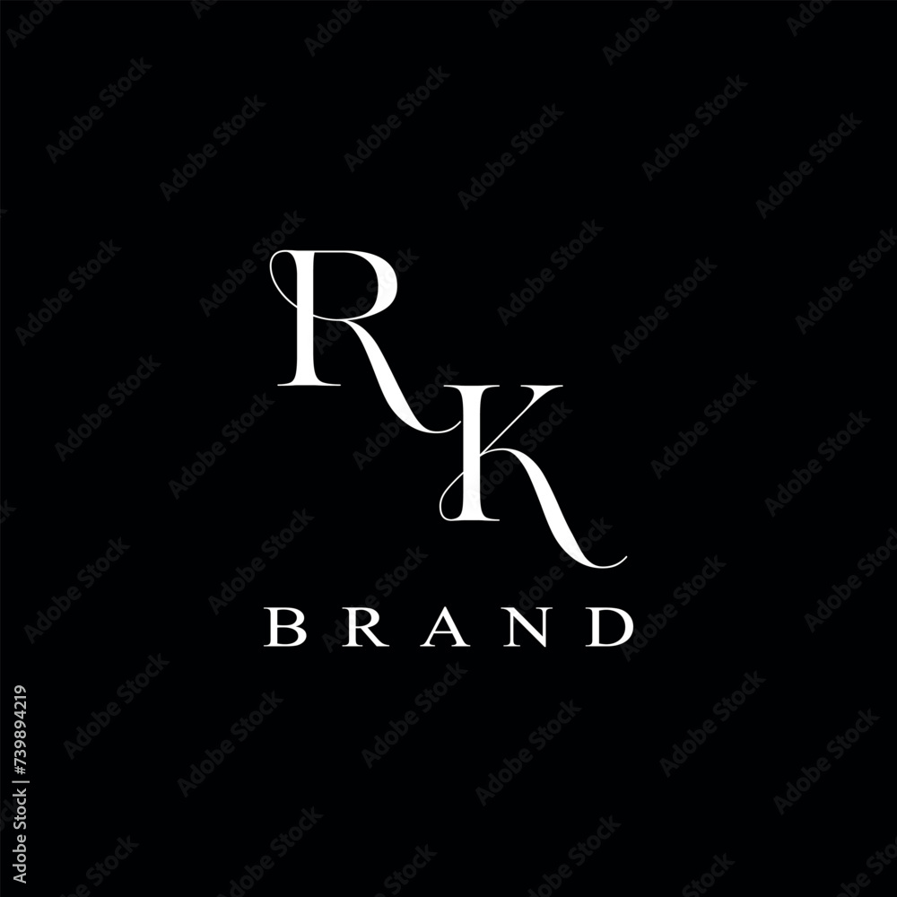 RK Alphabet initial Letter Monogram Icon Logo,Letter R and K logo or RK ...