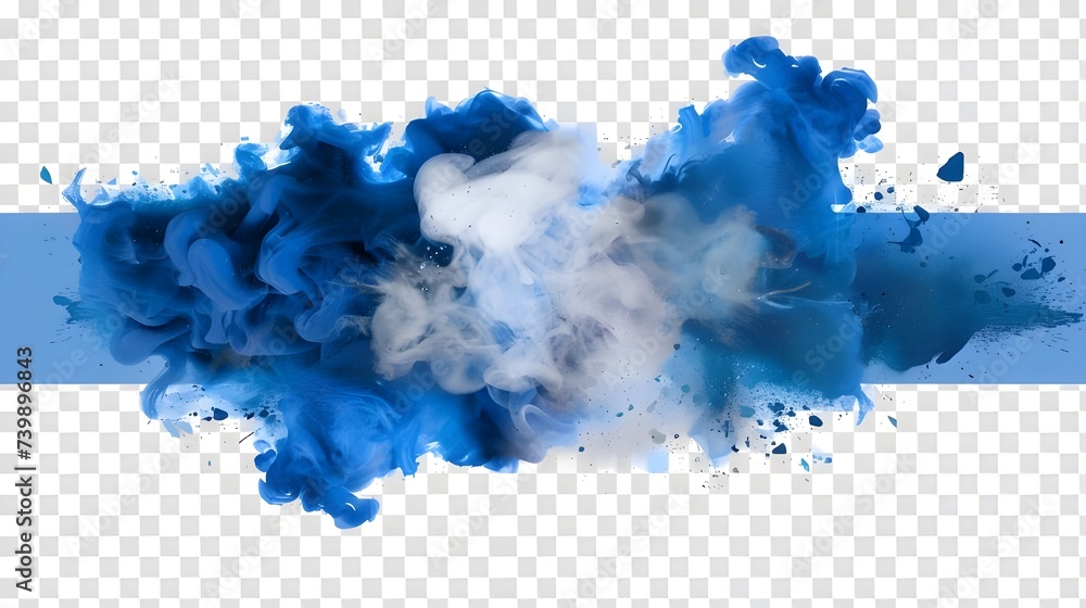 Psd bright blue powder explosion isolated on transparent background hd ...