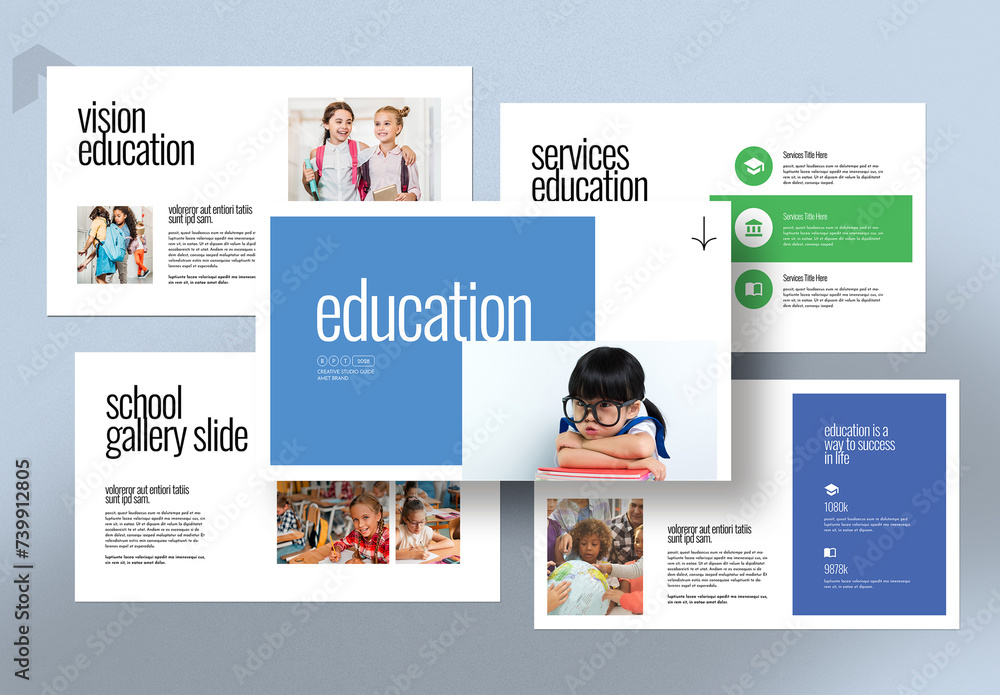 Education Presentation Layout Stock Template | Adobe Stock
