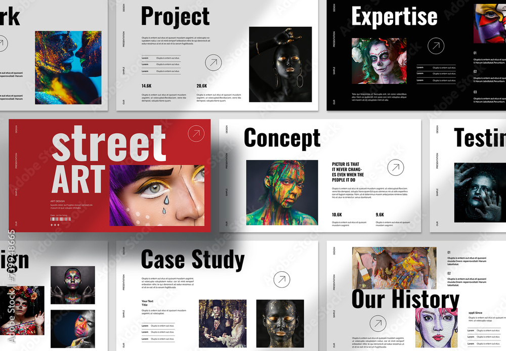 Street Art Presentation Stock Template | Adobe Stock