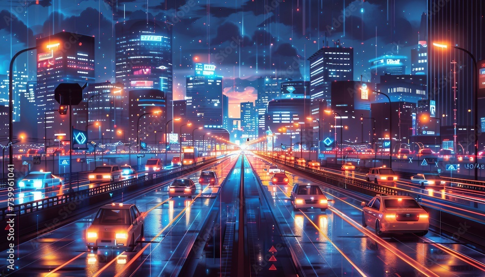 Smart Cities Powered by AI, smart city initiatives with an image ...