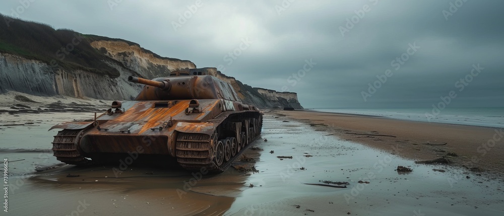 The somber Normandy beaches, where abandoned tanks and fortifications ...