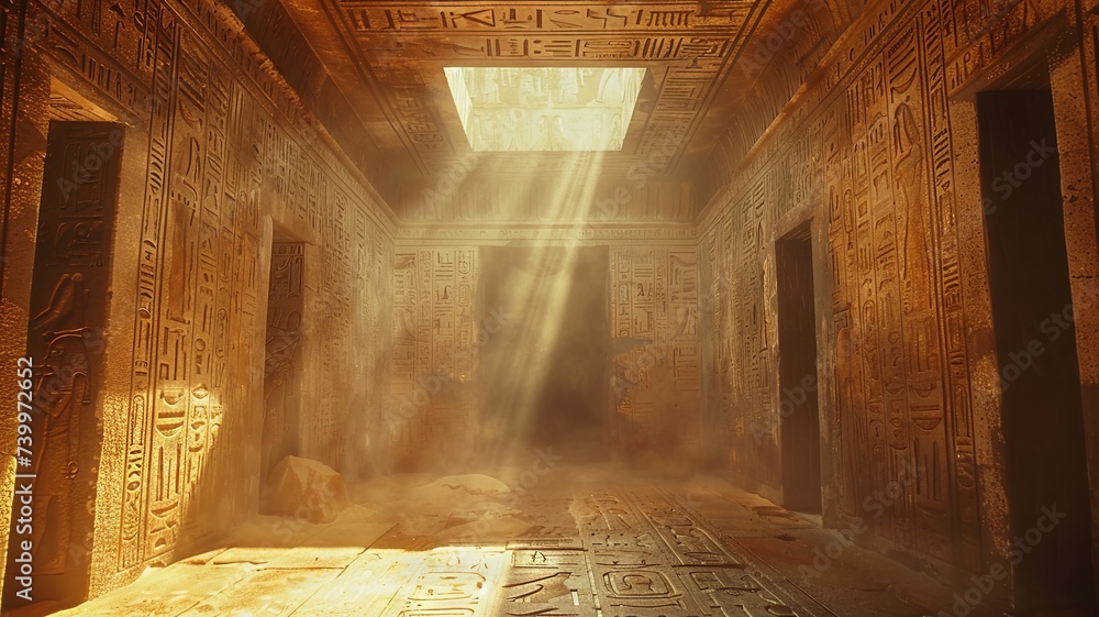Inside the secret tomb of an Egyptian King, pyramid interiors ...