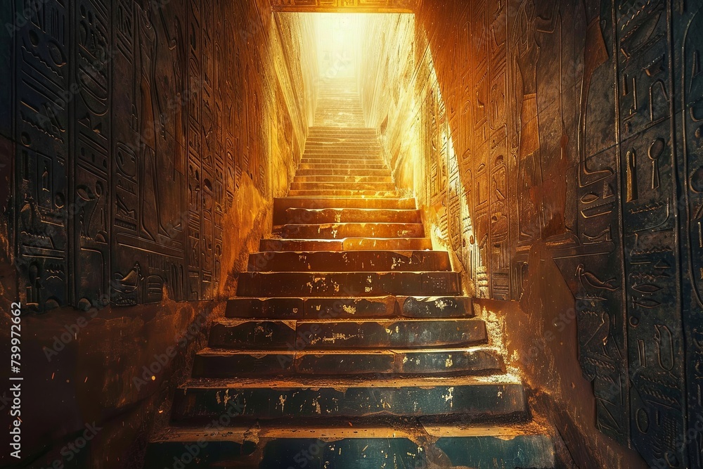 Inside the secret tomb of an Egyptian King, pyramid interiors ...